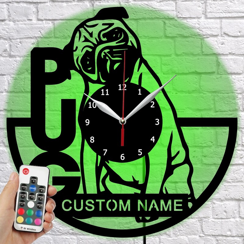 Pug Clock - Etsy