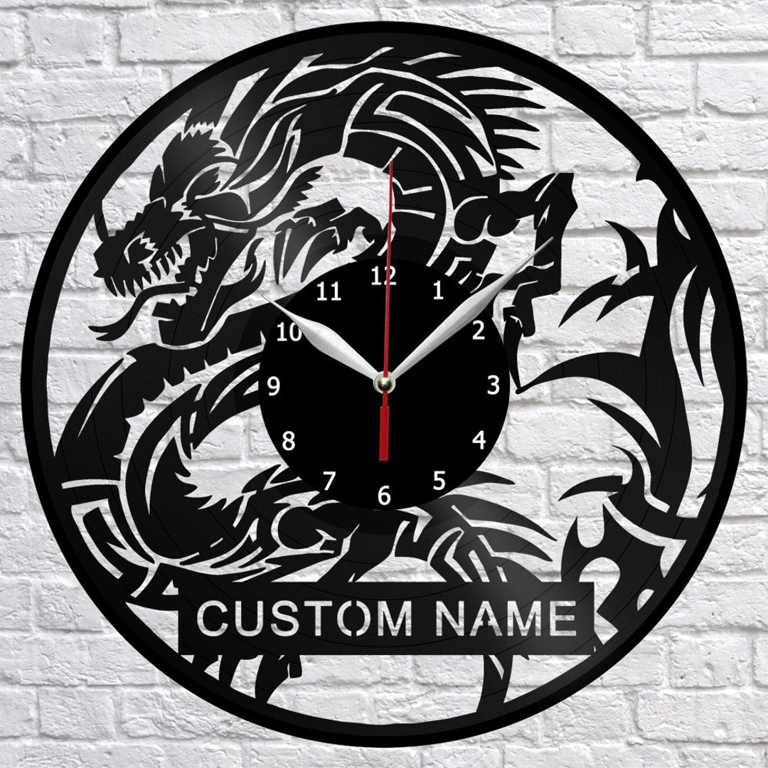 Custom Dragon Clock With LED Light Wall Clock Art Home Decor - Etsy