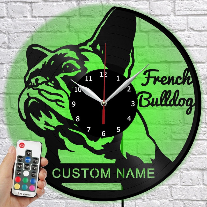 French Bulldog Clock - Etsy