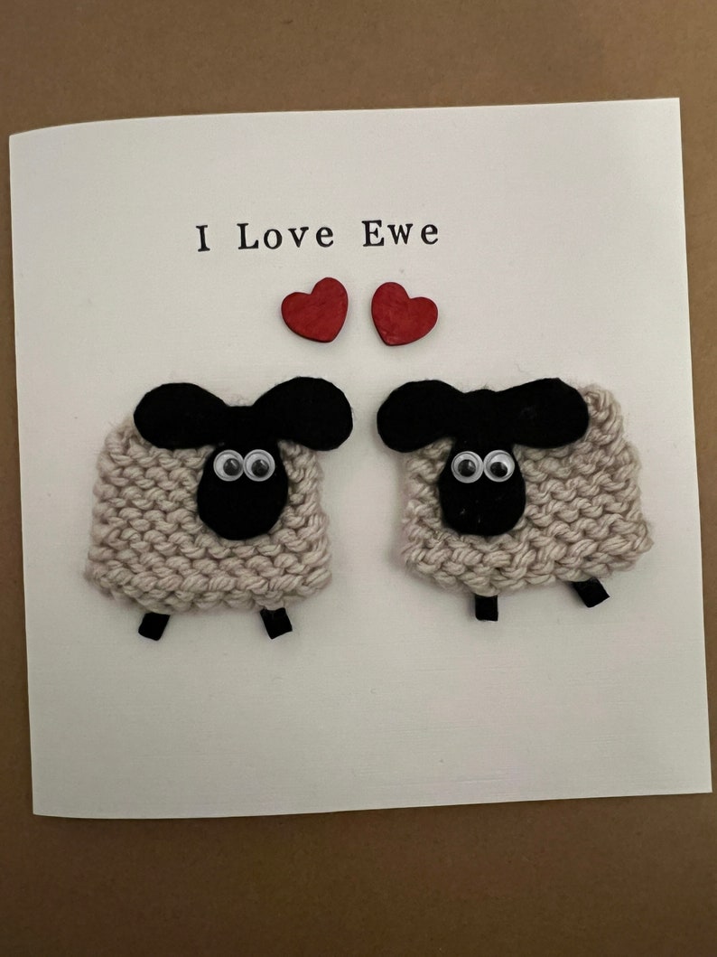 I Love Ewe Sheep Card - Etsy