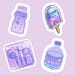 Purple Sticker Label Adhesive Decorative Vibrant Eye Catching Creative ...
