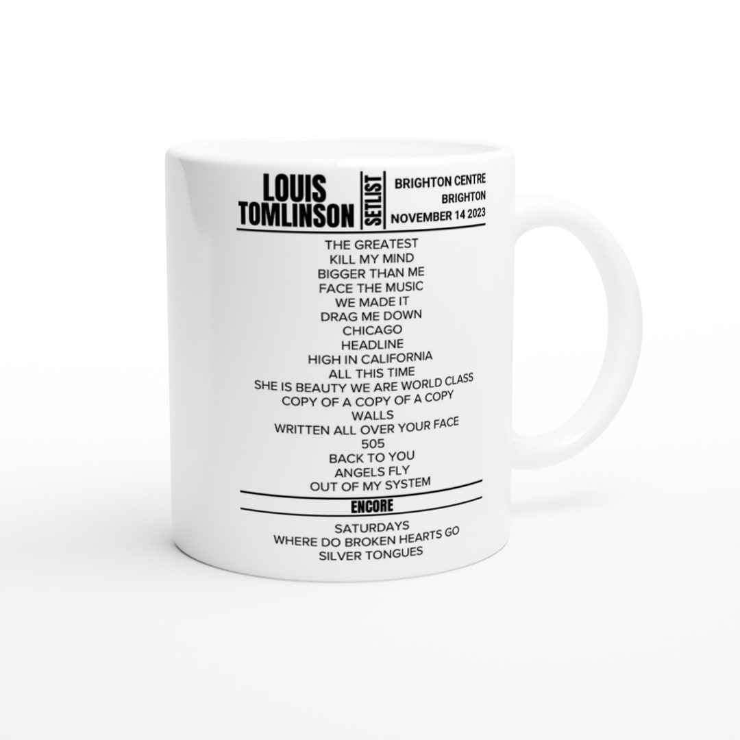 Louis Tomlinson Brighton November 2023 Setlist Mug - Etsy