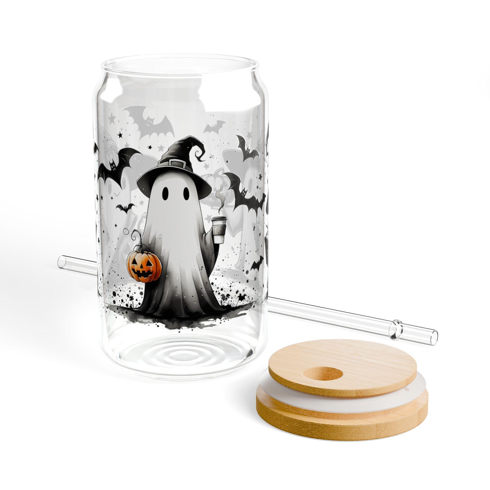 Halloween Ghost Sipper Glass: 16oz Spooky Season Drinkware - Etsy