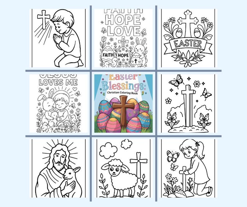 Christian Easter Coloring Pages for Kids, 100 Pages (digital Download ...