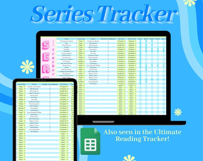 Book Series Tracker List Printable Digital, Reading List, Book Tracker ...