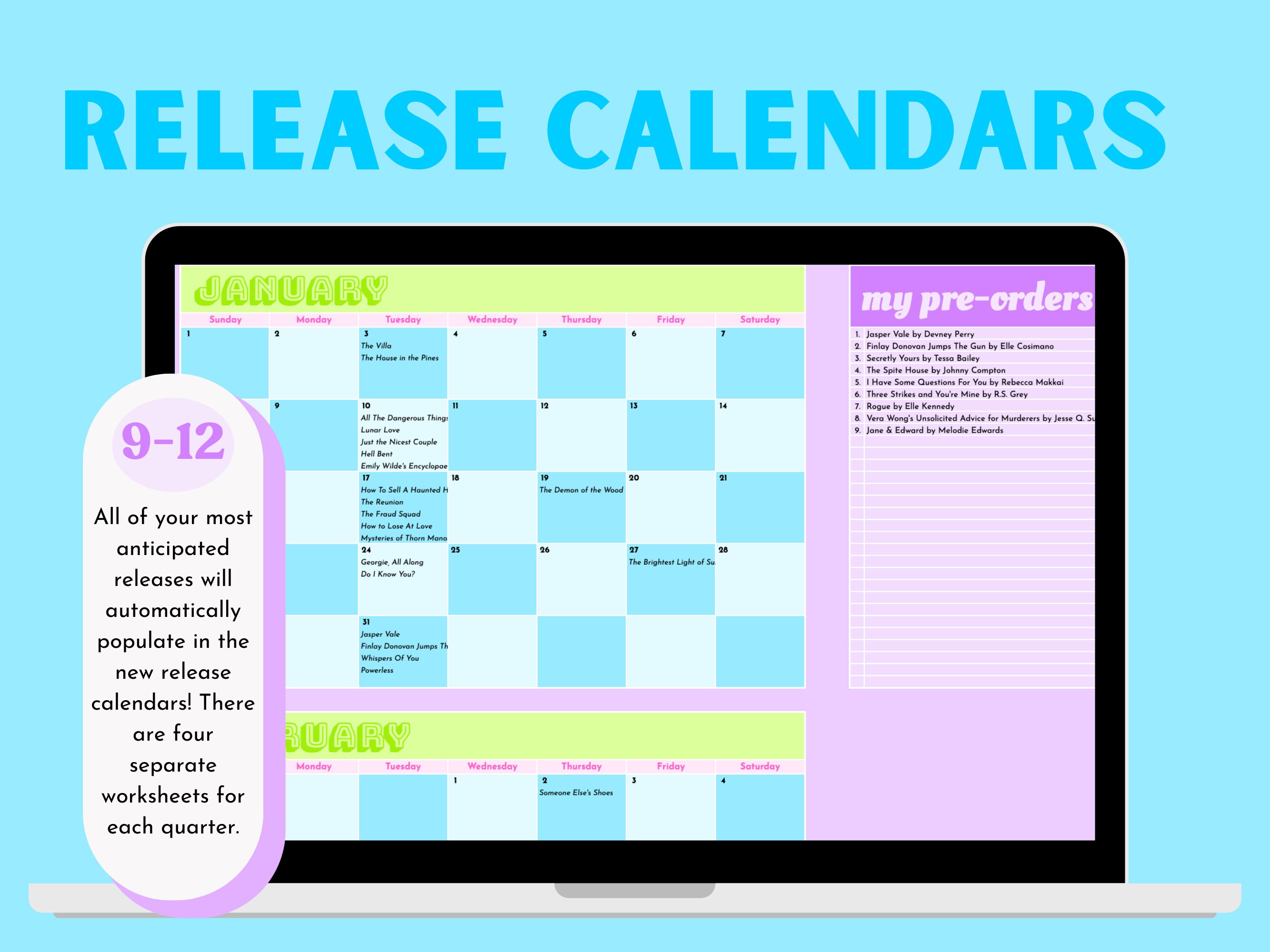 Digital Reading Tracker Book Tracker Spreadsheet Digital Book Log ...
