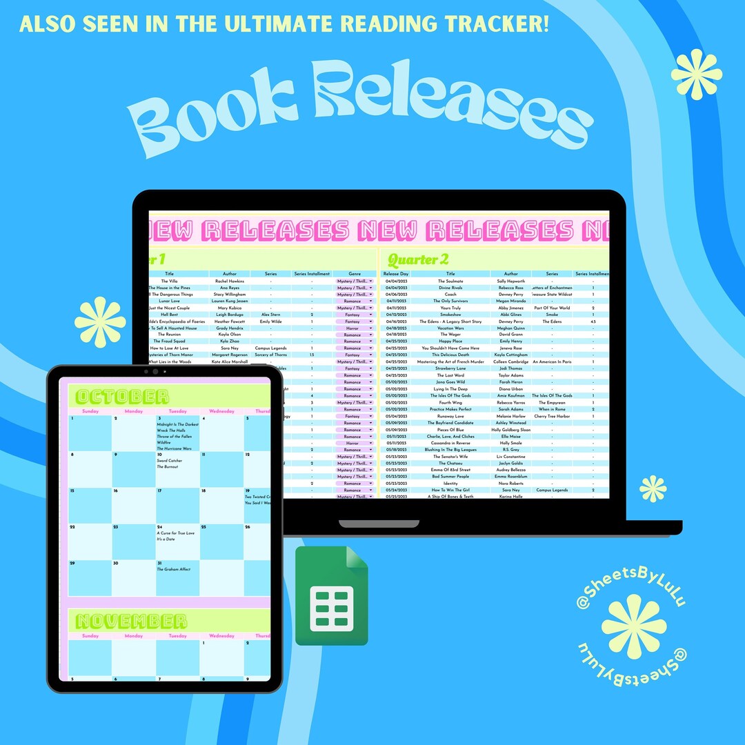 Book Releases Tracker | Book Tracker | Reading Tracker | Reading ...