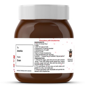 Personalized Nutella Label With Name, Custom Nutella Label for ...