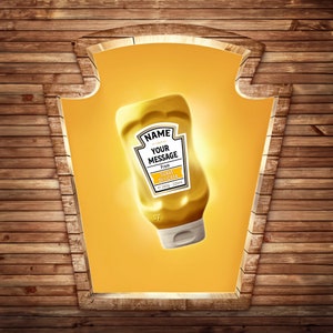 Personalised Mustard Label, Custom Mustard Sauce With Name, Funny Gift ...