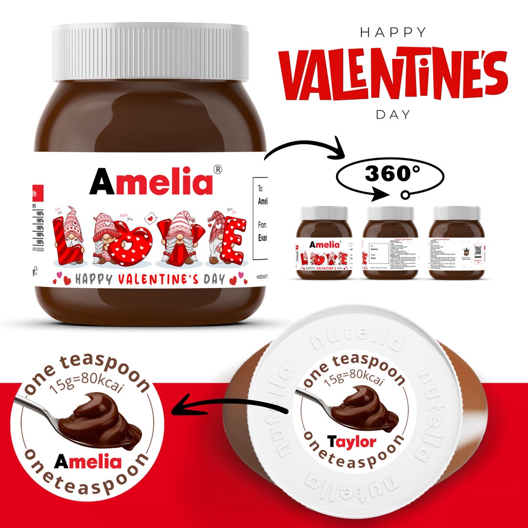 Personalized Nutella Label With Name, Custom Nutella Label for ...