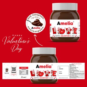 Personalized Nutella Label With Name, Custom Nutella Label for ...