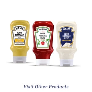 Personalised Mustard Label, Custom Mustard Sauce With Name, Funny Gift ...