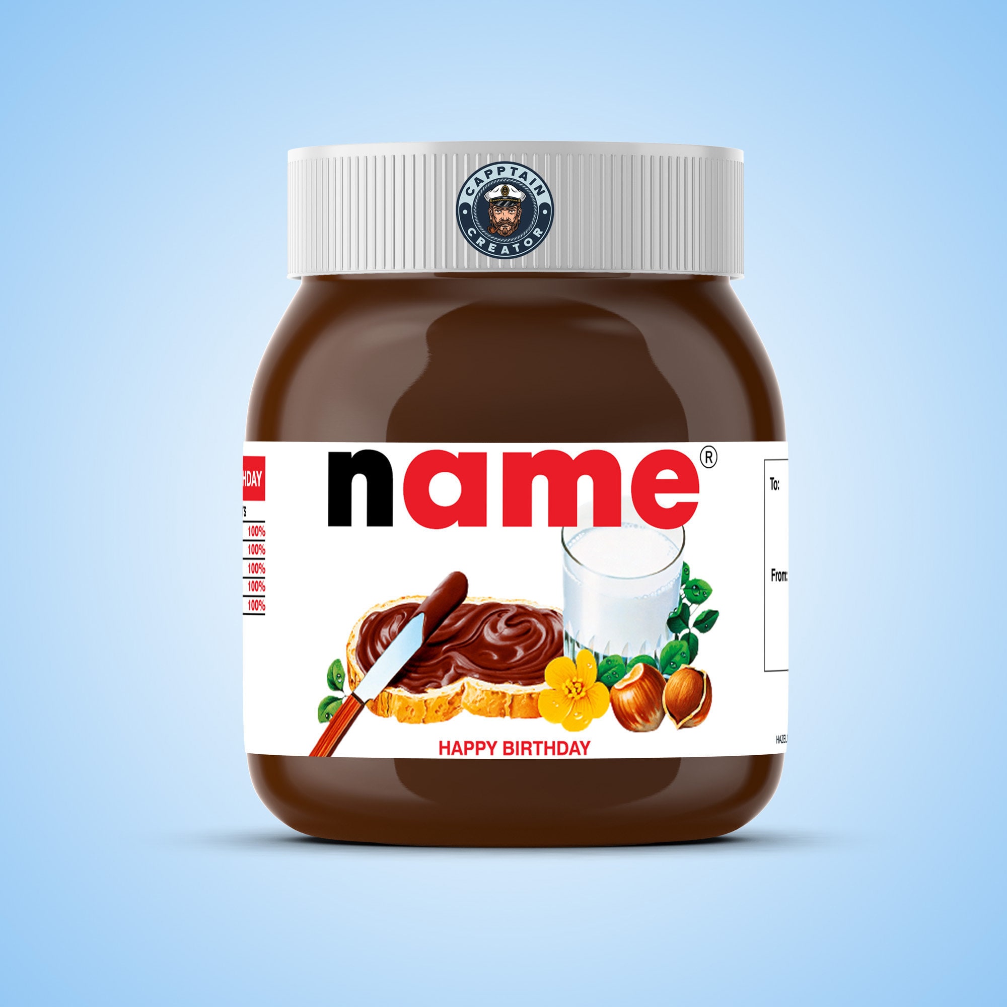 Personalised Nutella Chocolate, Funny Gift, Printed Decals, Valentine ...