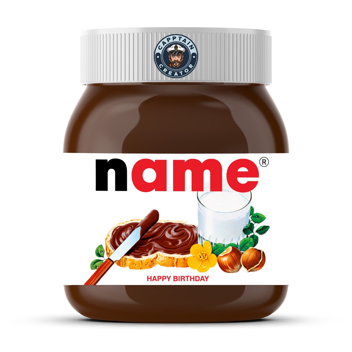 Personalised Nutella Chocolate, Funny Gift, Printed Decals, Valentine ...