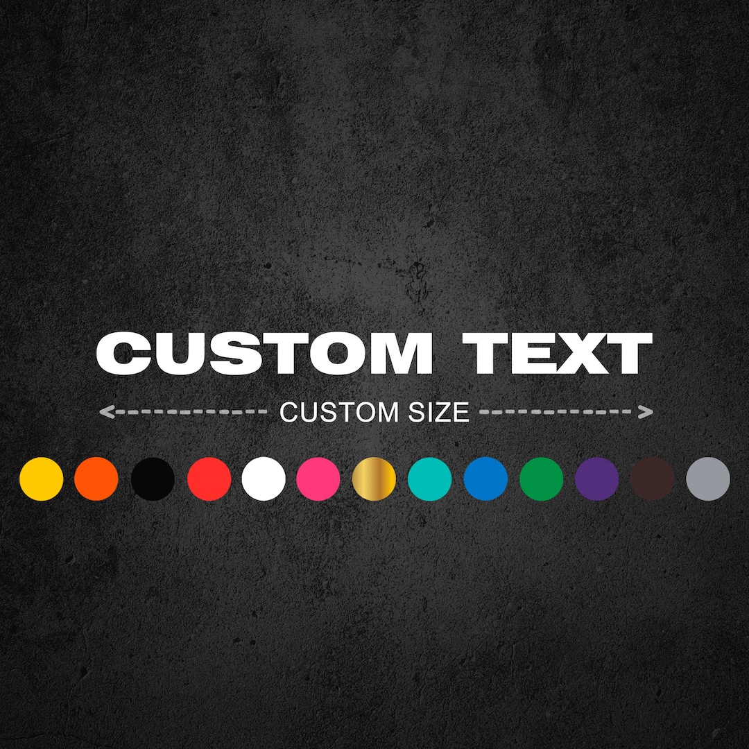 Personalised Name Vinyl Decal, Custom Vinyl Name Stickers Any Size ...