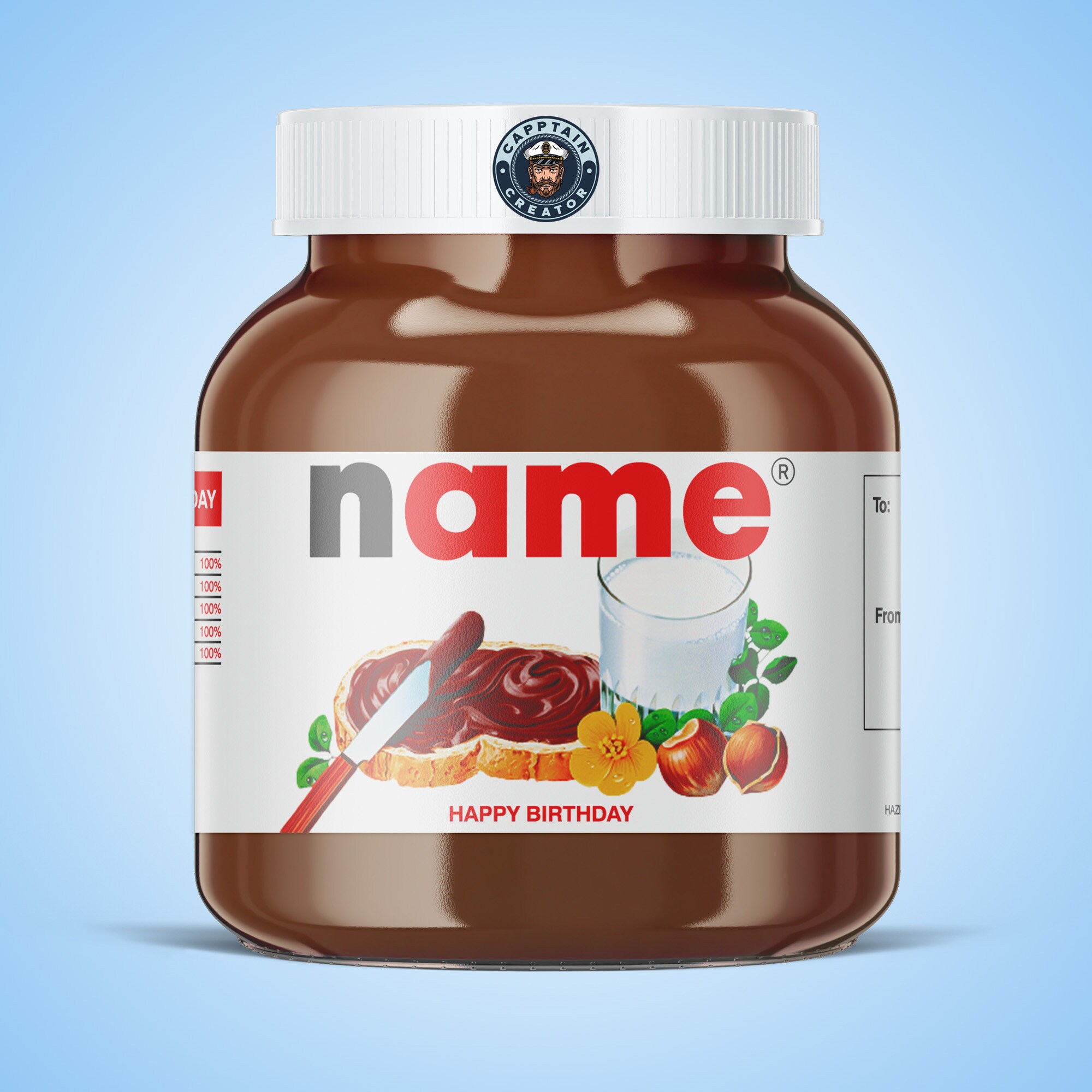 Personalised Nutella Chocolate, Funny Gift, Printed Decals, Valentine ...