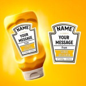 Personalised Mustard Label, Custom Mustard Sauce With Name, Funny Gift ...