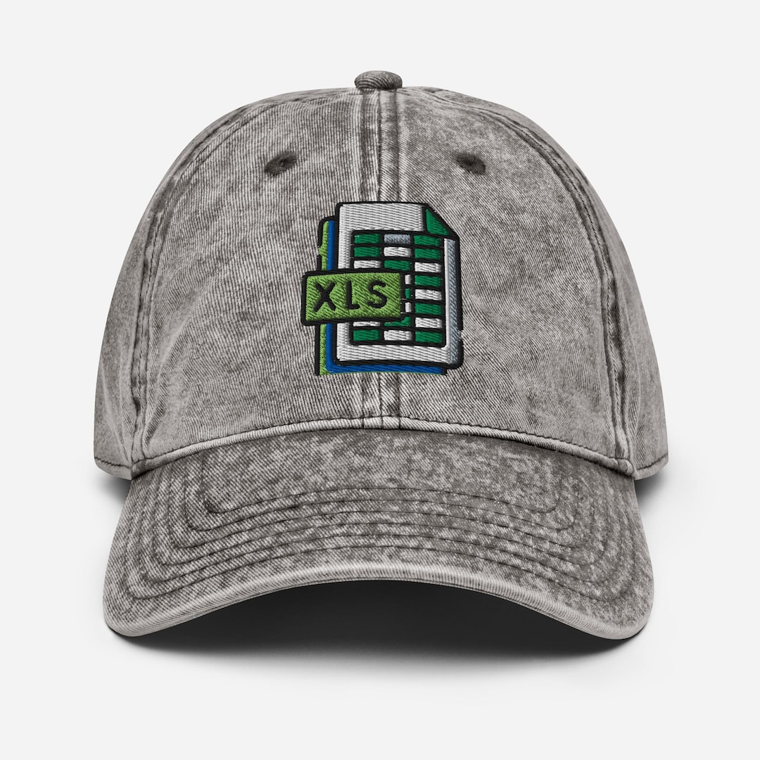 Vintage Cap - Embroidered Excel Spreadsheet Hat, Perfect Gift for ...