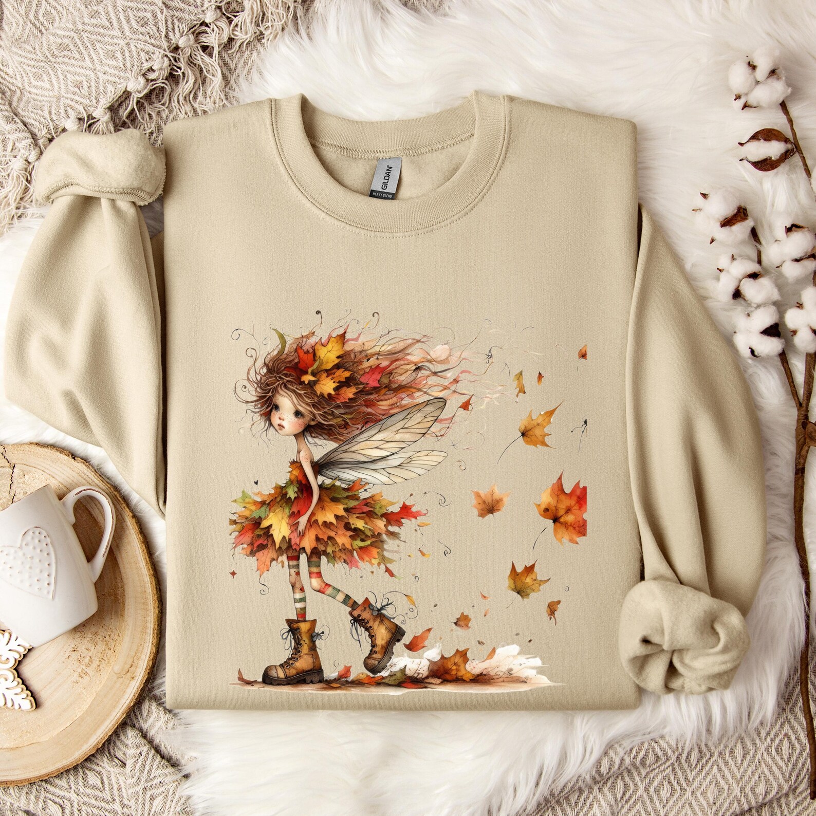 Fall Leaf Fairy Sweatshirt for Women, Fall Shirt, Fall Graphic Tees ...