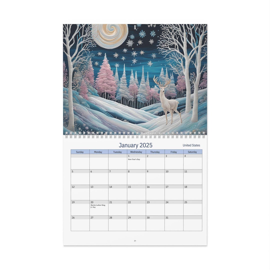 Whimsical Wall Calendars 2025, Kids School Mom Gift, Cute Calendar ...