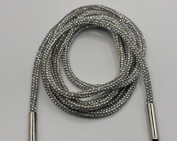 Rhinestone String Shoe Lace - Hoodie Drawstring - Crystal Cord- Zircon ...