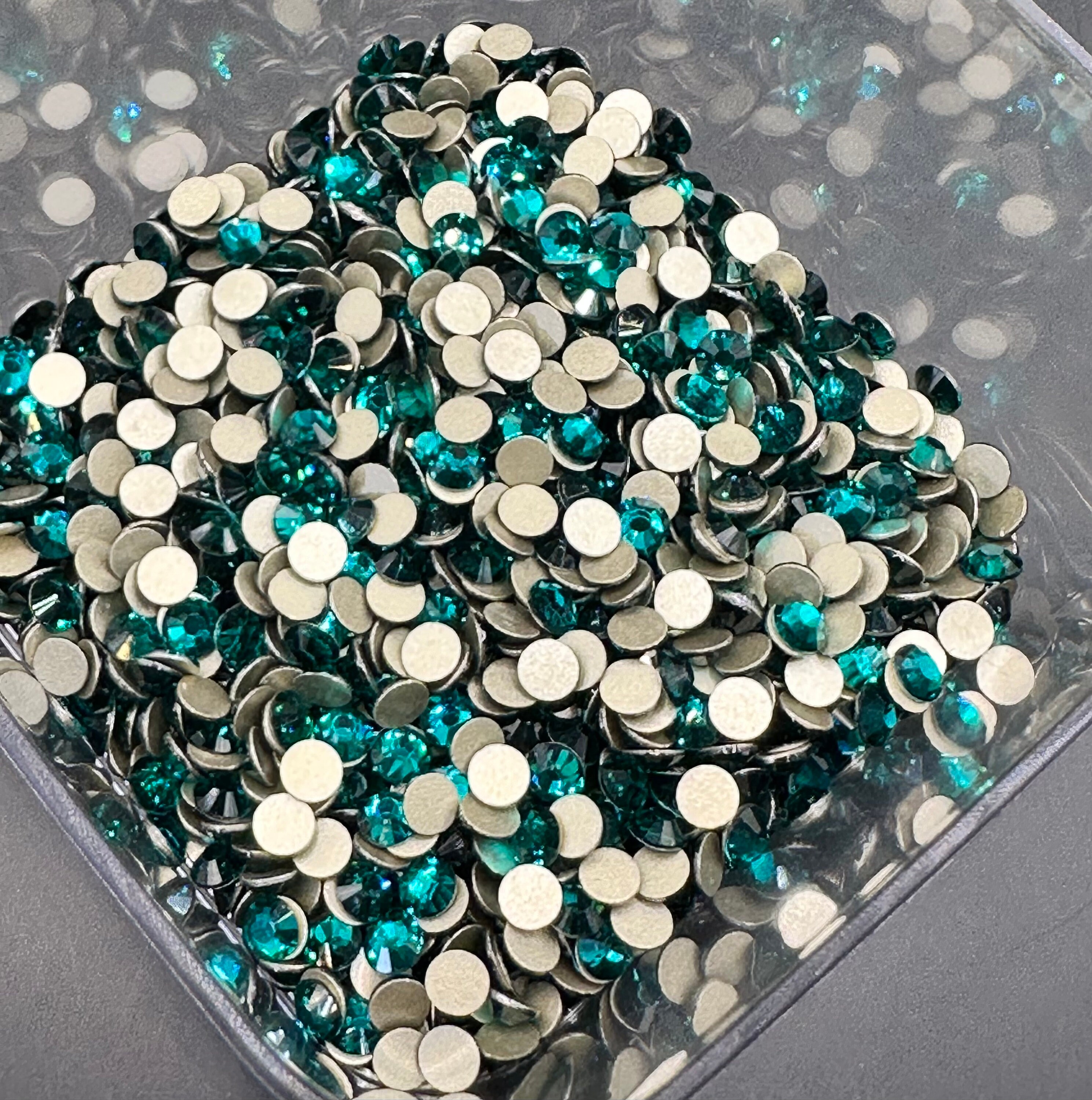 GLASS Flatback Faceted Rhinestones Size Ss10 Ss12 Ss16 Ss20 Ships From ...