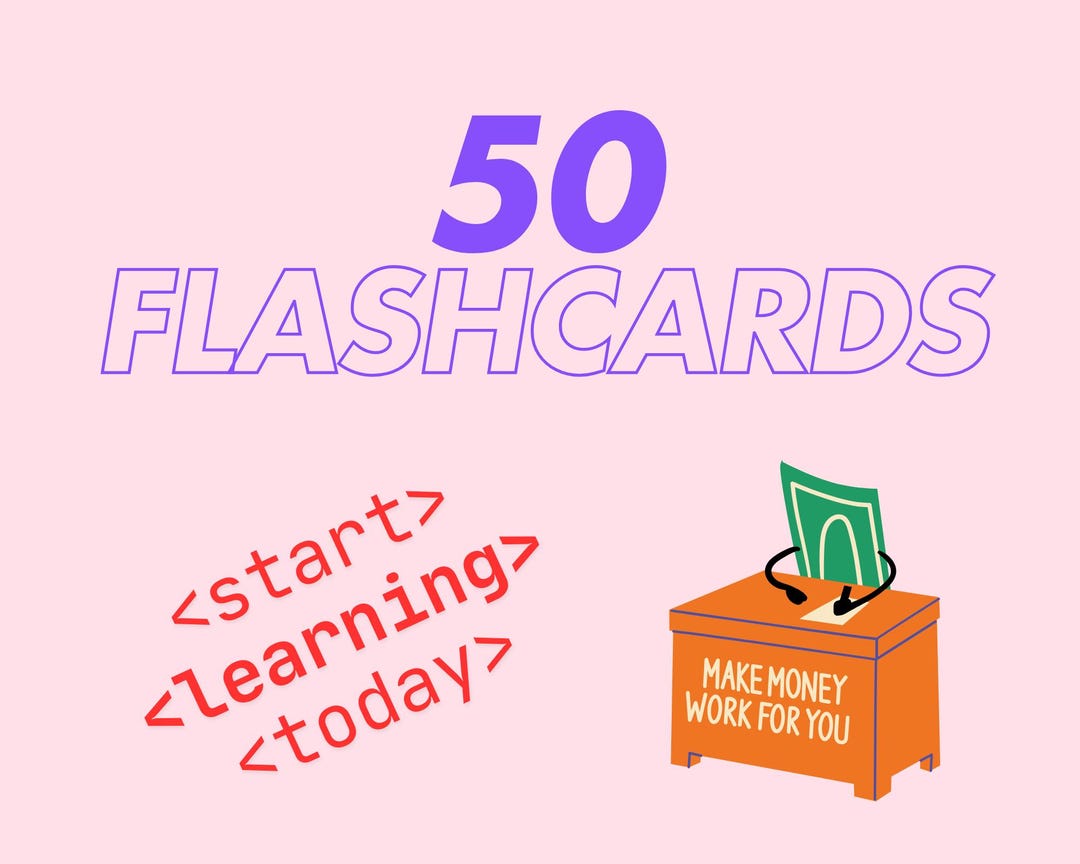 Children's Financial Literacy Flashcards - Etsy