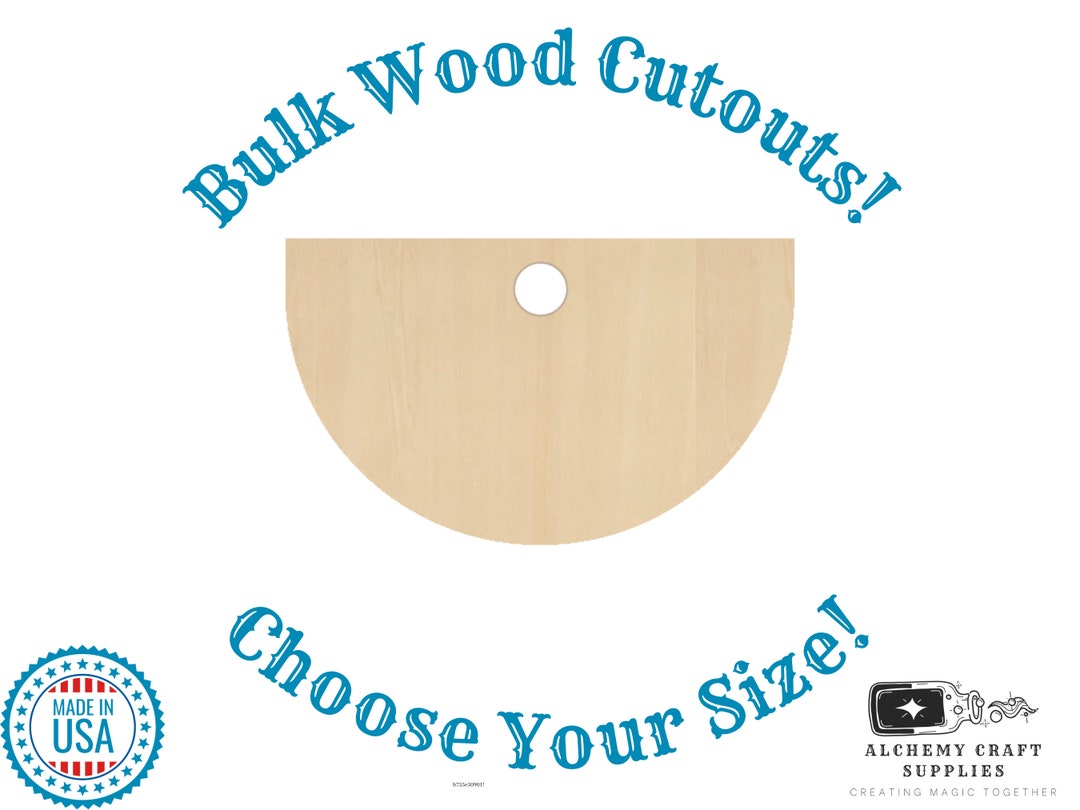 Wood Half Circle Unfinished Laser Cut Wood in Bulk, DIY Crafts, Jewelry ...