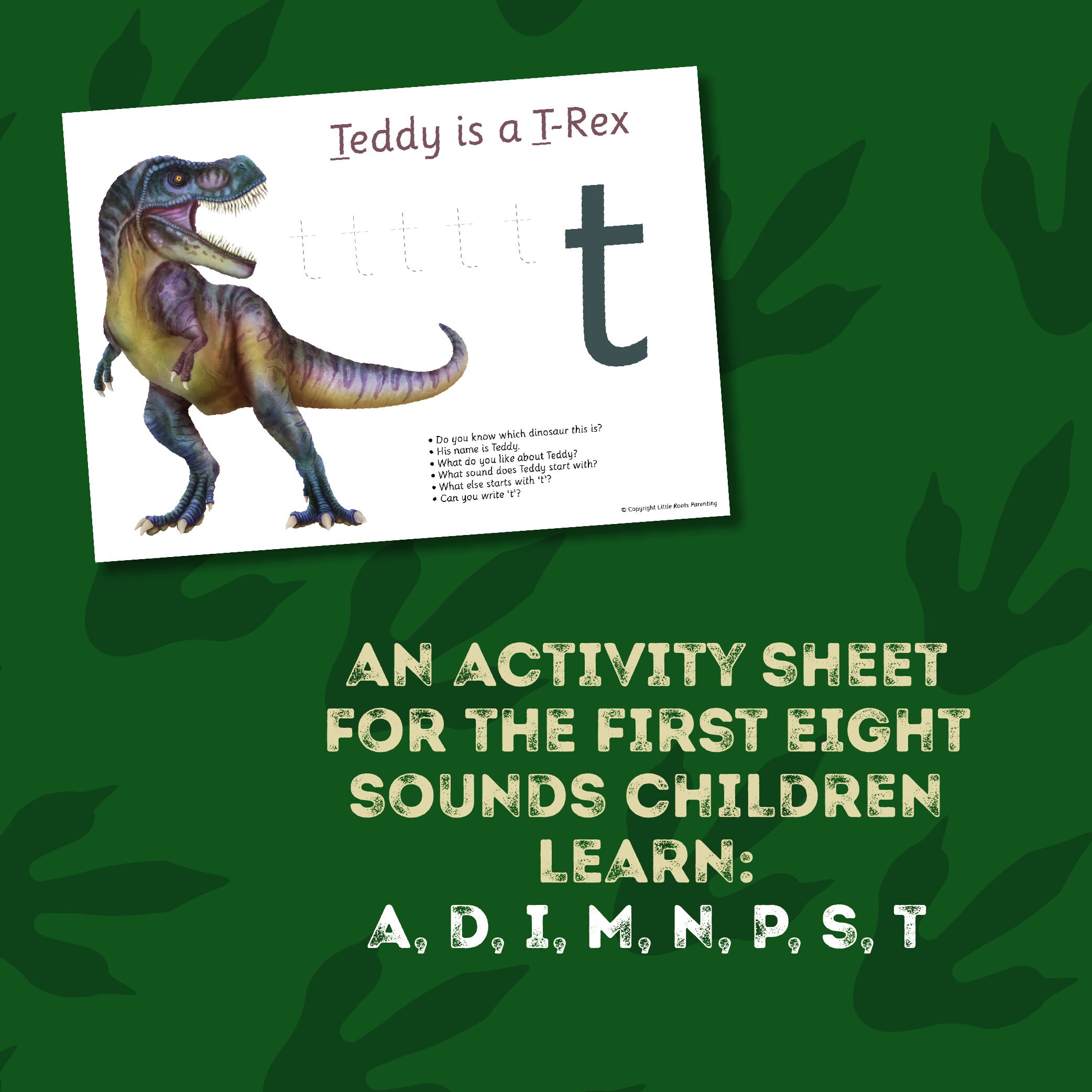 Dinosaur Phonics Digital Activity Sheets Realistic - Etsy