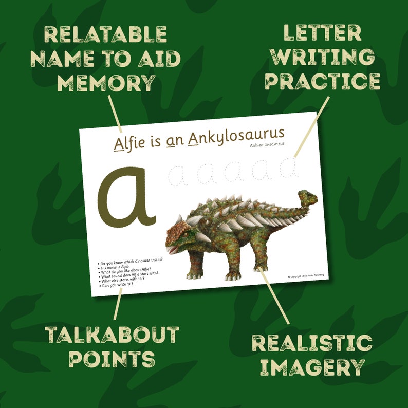 Dinosaur Phonics Digital Activity Sheets Realistic Prehistoric Imagery ...