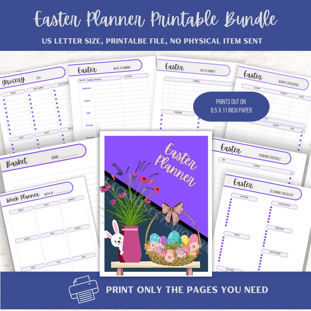 Easter Planner Printable Bundle - Etsy
