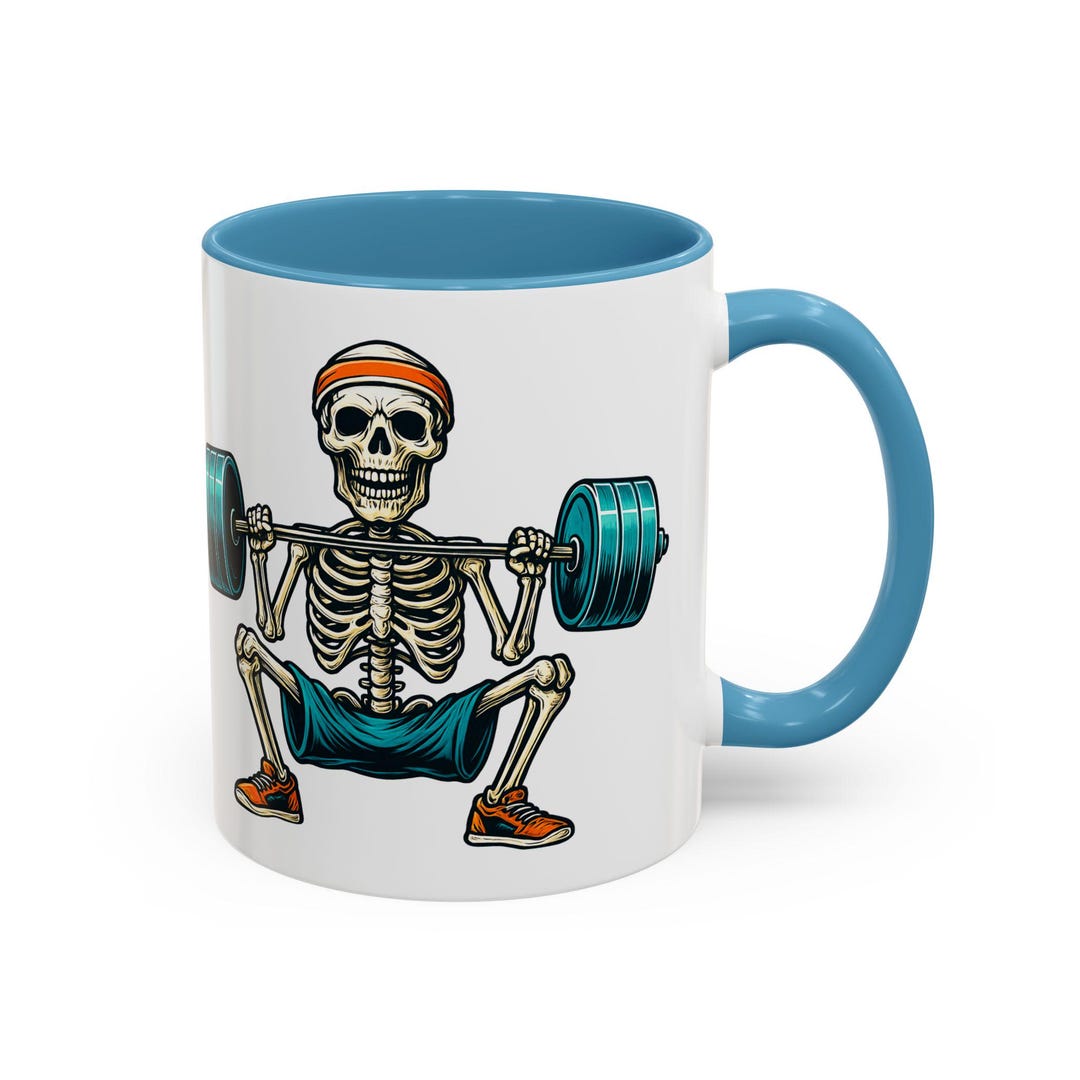 Skeleton Lifting Weights Mug, Gym Workout Mug for Fitness Lovers ...