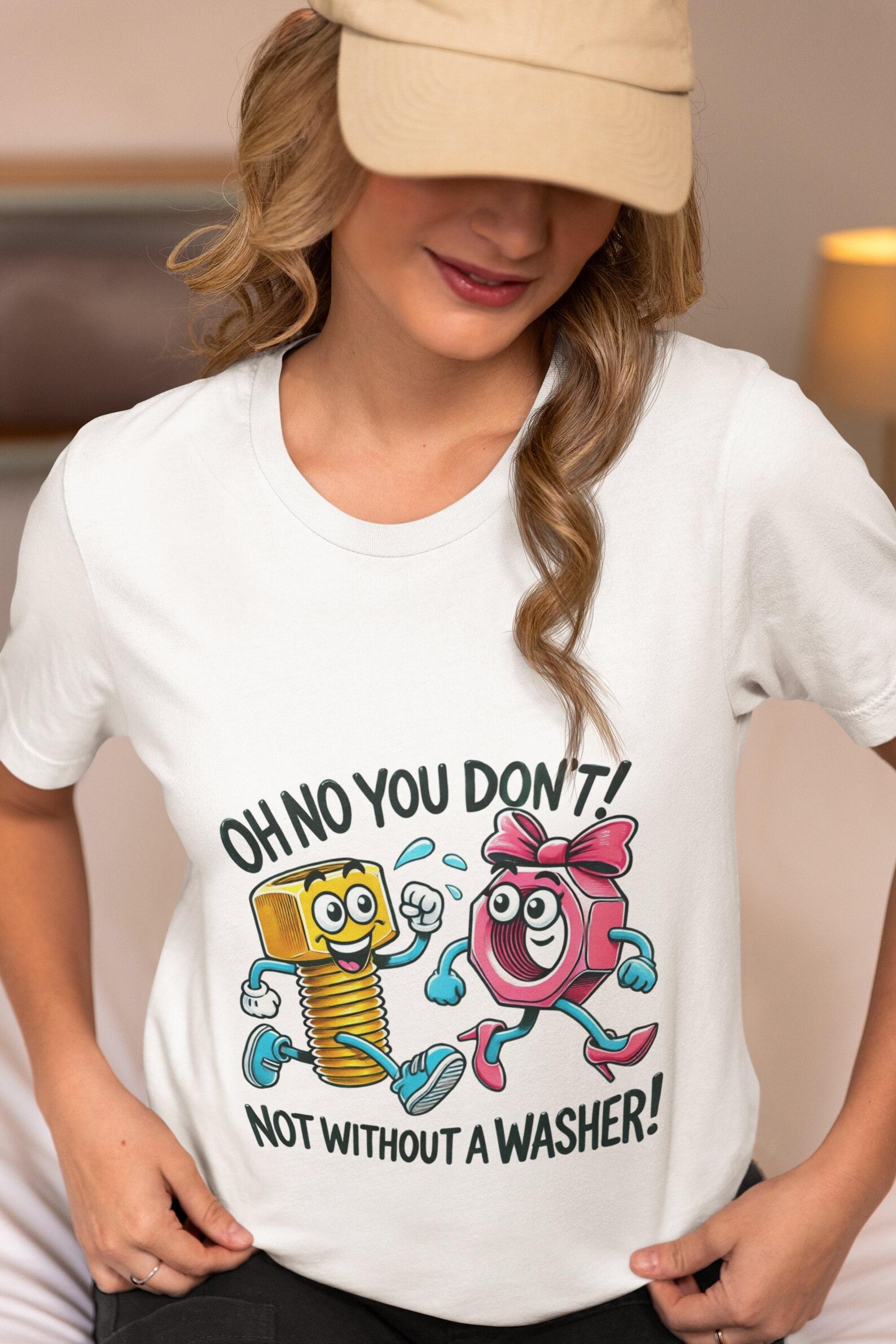 Funny Bolt and Nut Running T-shirt - Unisex Humor Tee With Washer - Pun ...