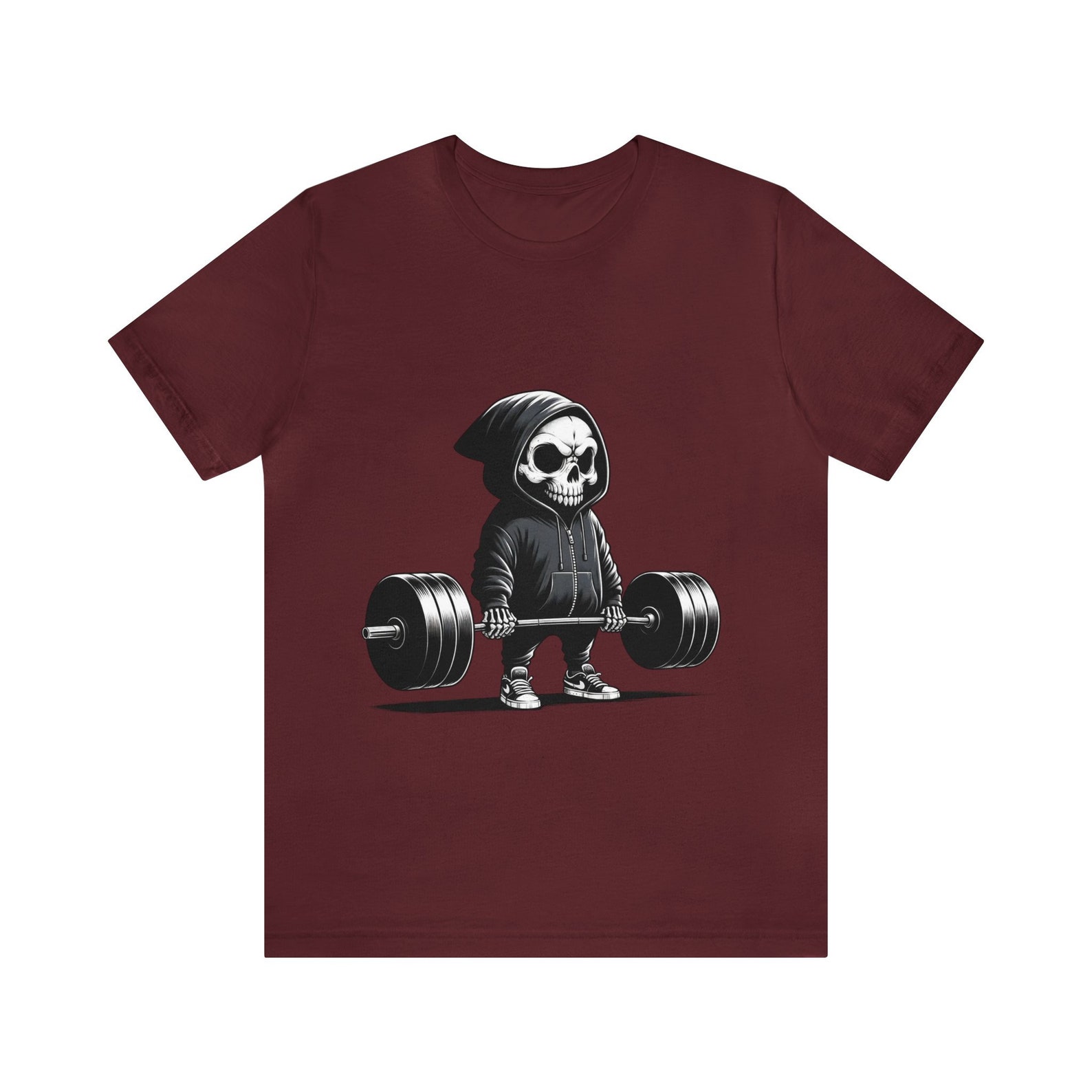Heavyweight Deadlifting Skull Unisex T-shirt Gym Enthusiast Cotton Tee ...