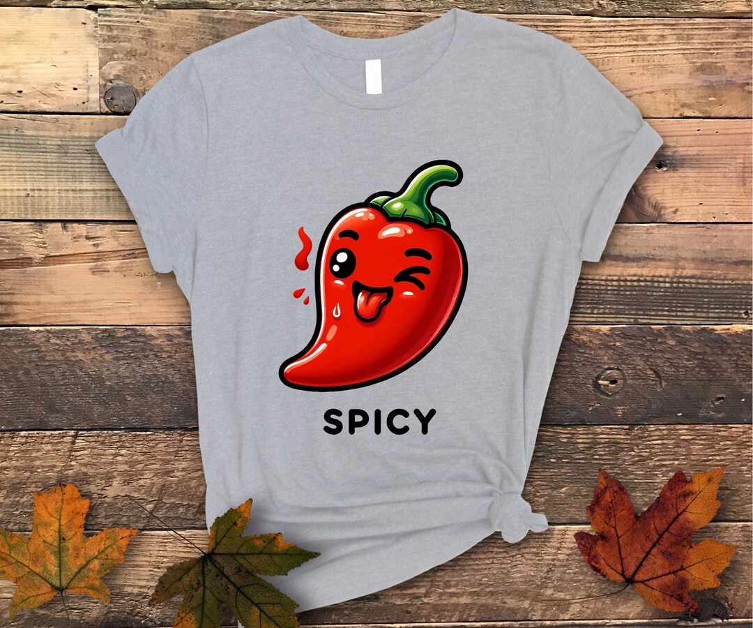 Spicy Red Chili Pepper Unisex T-shirt - Cute Anthropomorphic Chili Face ...