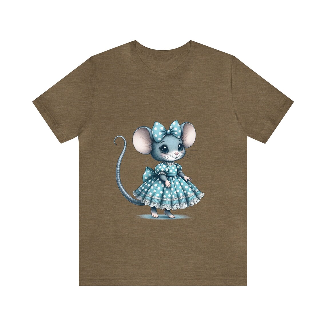 Adorable Polka Dot Dress Mouse T-shirt Cute Animal Tee Top for All Ages ...
