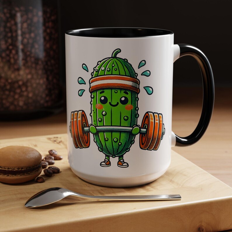 Funny Pickle Weightlifting Mug - Cute Gym Lover Coffee/tea Cup ...