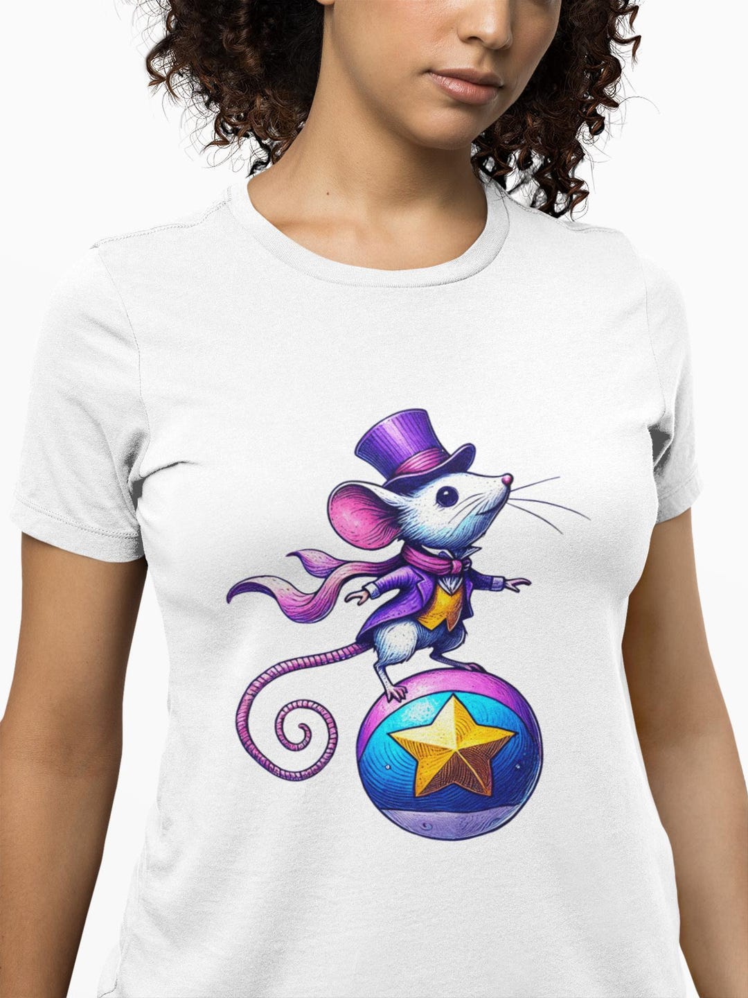 Charming Circus Mouse Unisex T-shirt, Dapper Top Hat Novelty Tee Design ...