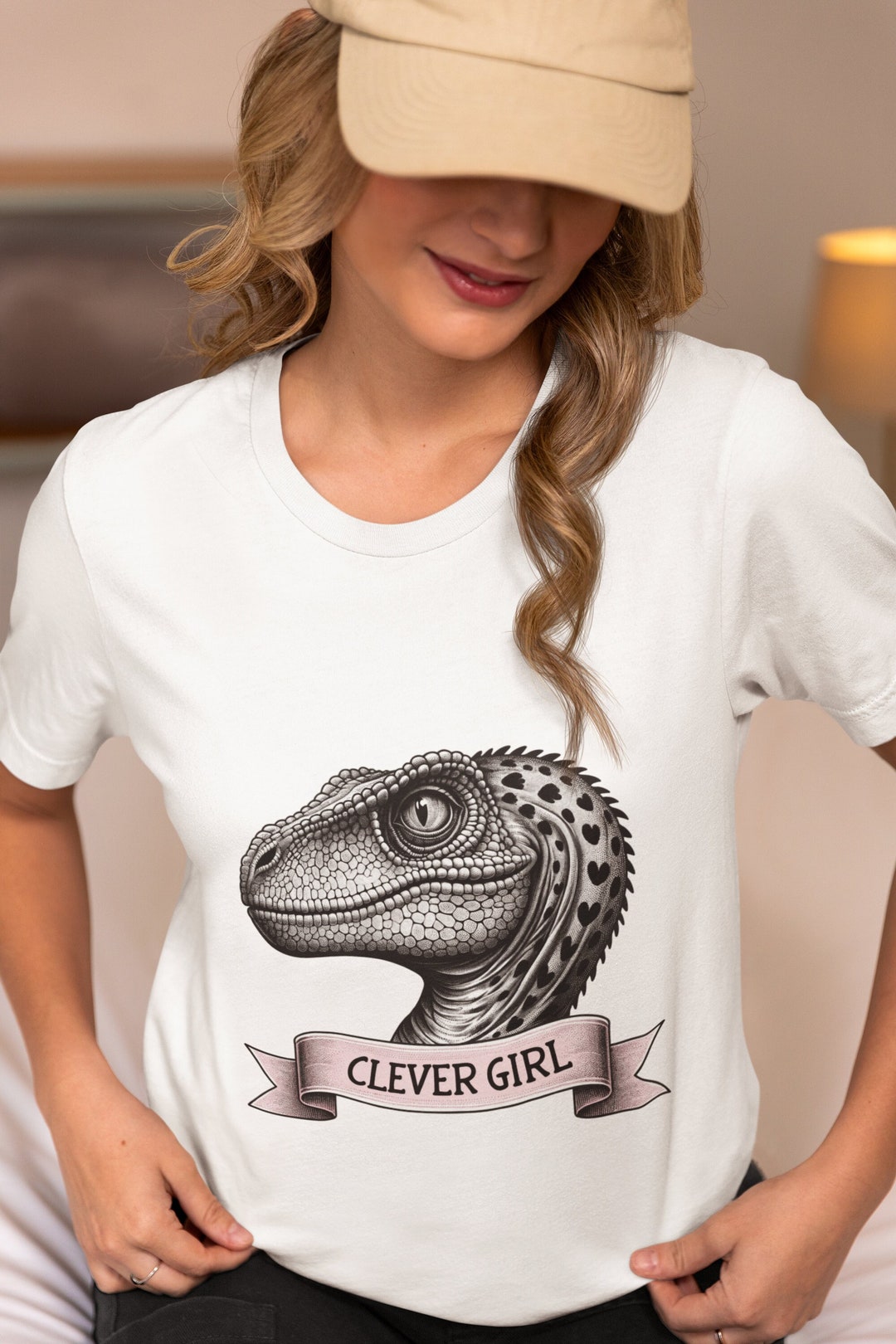 Clever Girl Velociraptor Graphic T Shirt Dinosaur Lover Unisex Tee Cool Vintage Inspired Dino
