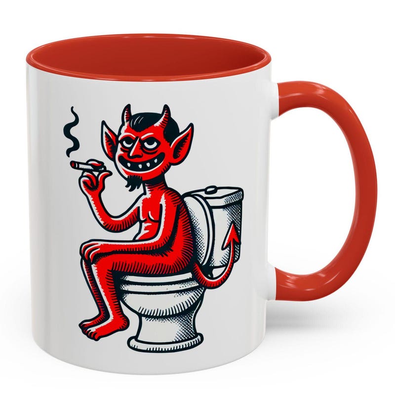 Devil Cartoon Tattoo - Etsy