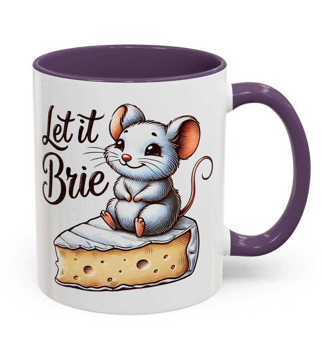 Adorable Mouse on Brie Cheese Mug - Funny Pun Gift for Cheese Lovers ...
