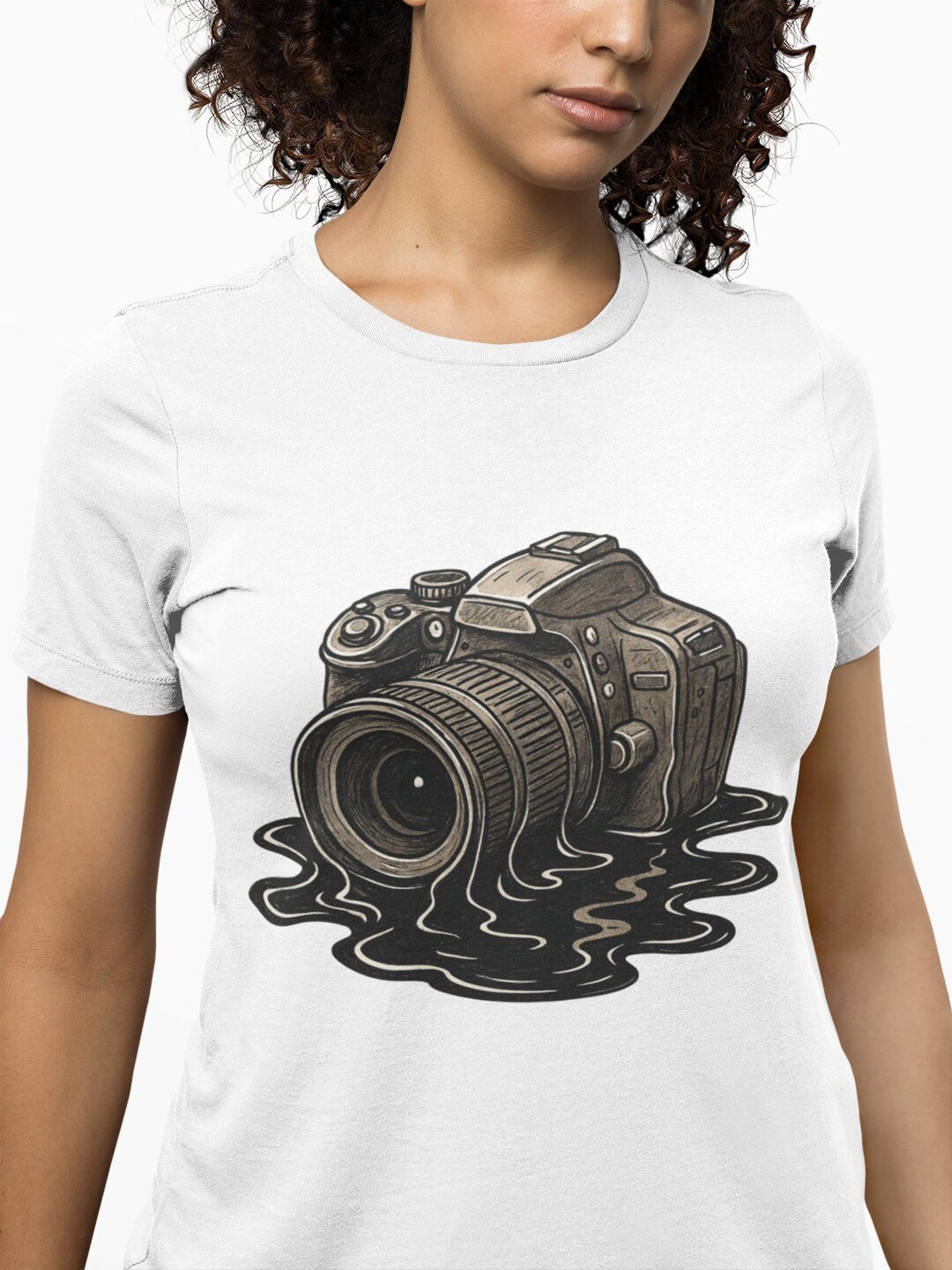 Melting Camera T-shirt, Surreal DSLR Photographer Gift Tee for ...