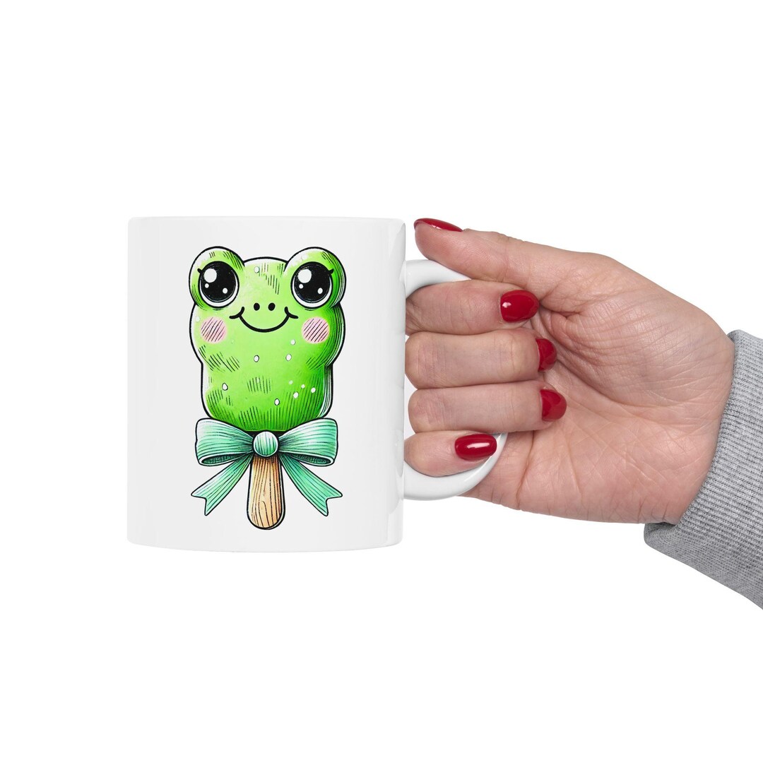 Adorable Frog Ice Cream Mug Cute Froggy Popsicle Design, Quirky Coffee ...