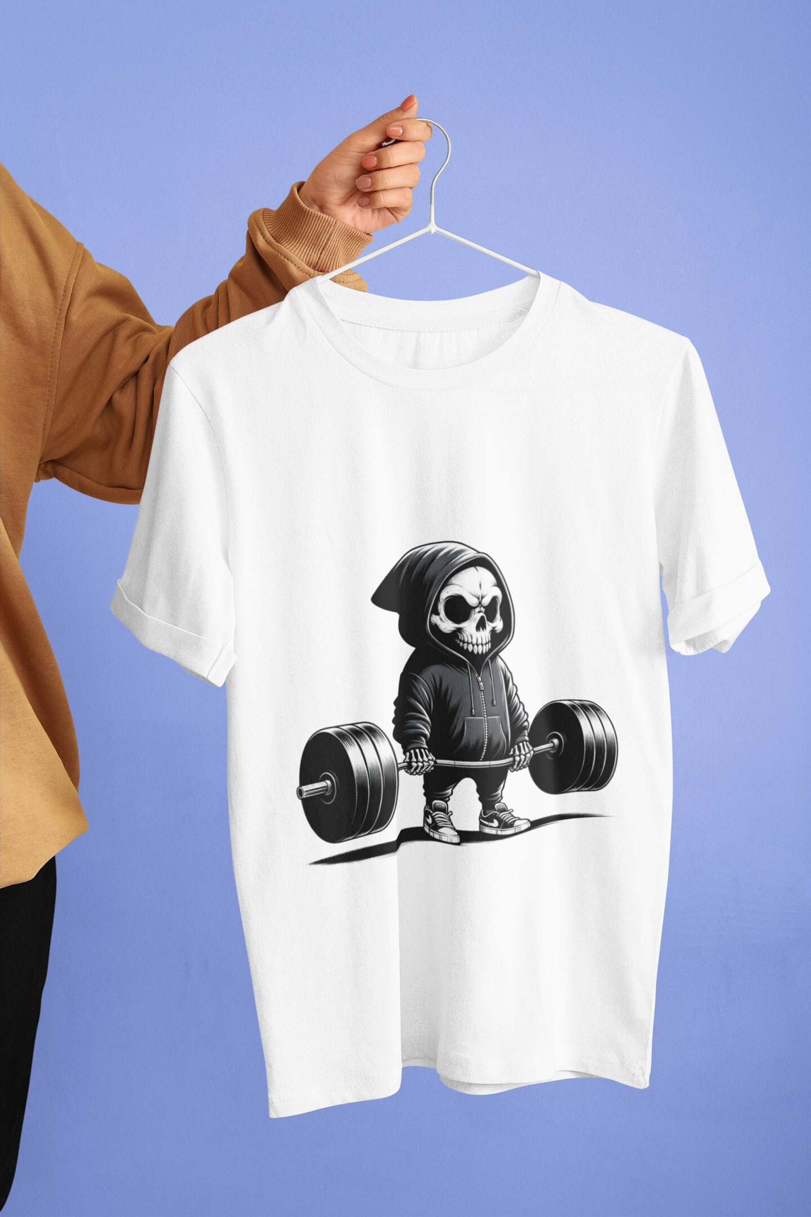 Heavyweight Deadlifting Skull Unisex T-shirt Gym Enthusiast Cotton Tee ...