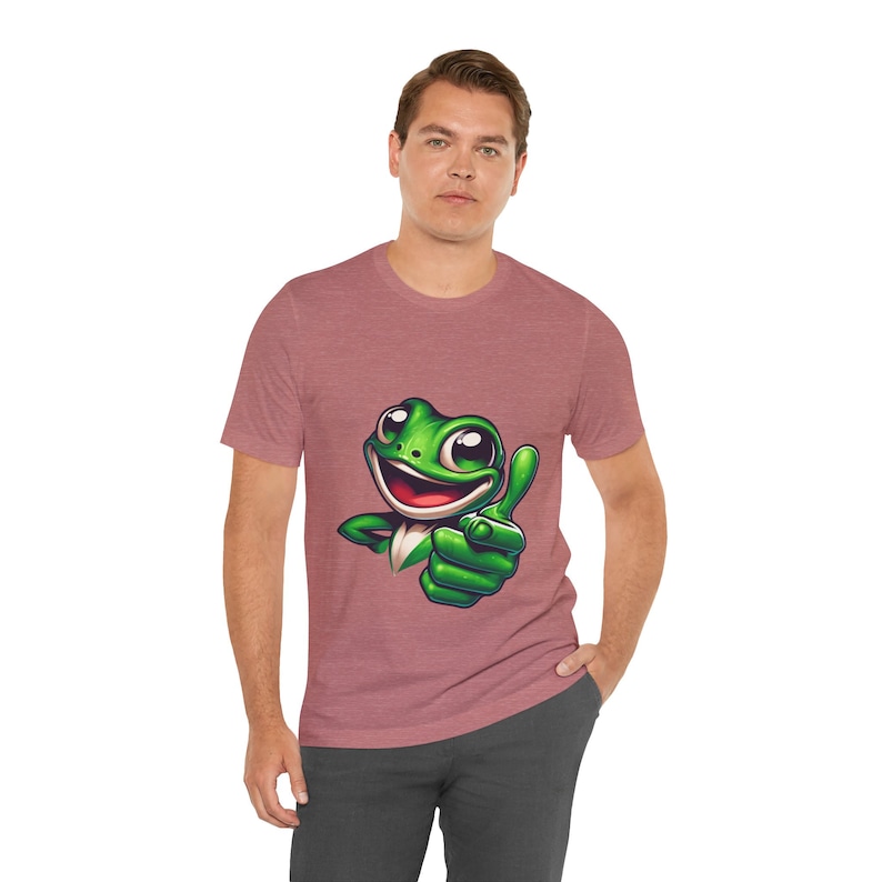 Funny Cartoon Frog T-shirt Whimsical Cute Frog With Large Eyes Top ...
