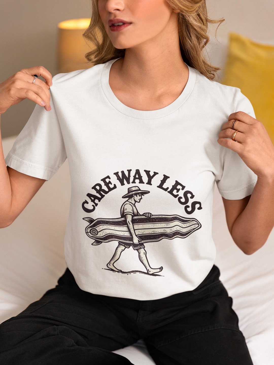 Surfboard Adventure T-shirt, Vintage Beach Shirt, Surfer Gift, Care Way ...