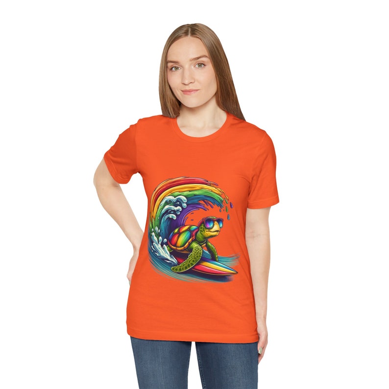 Vibrant Sea Turtle T-shirt Unisex Cotton Tee, Artistic Ocean Life ...