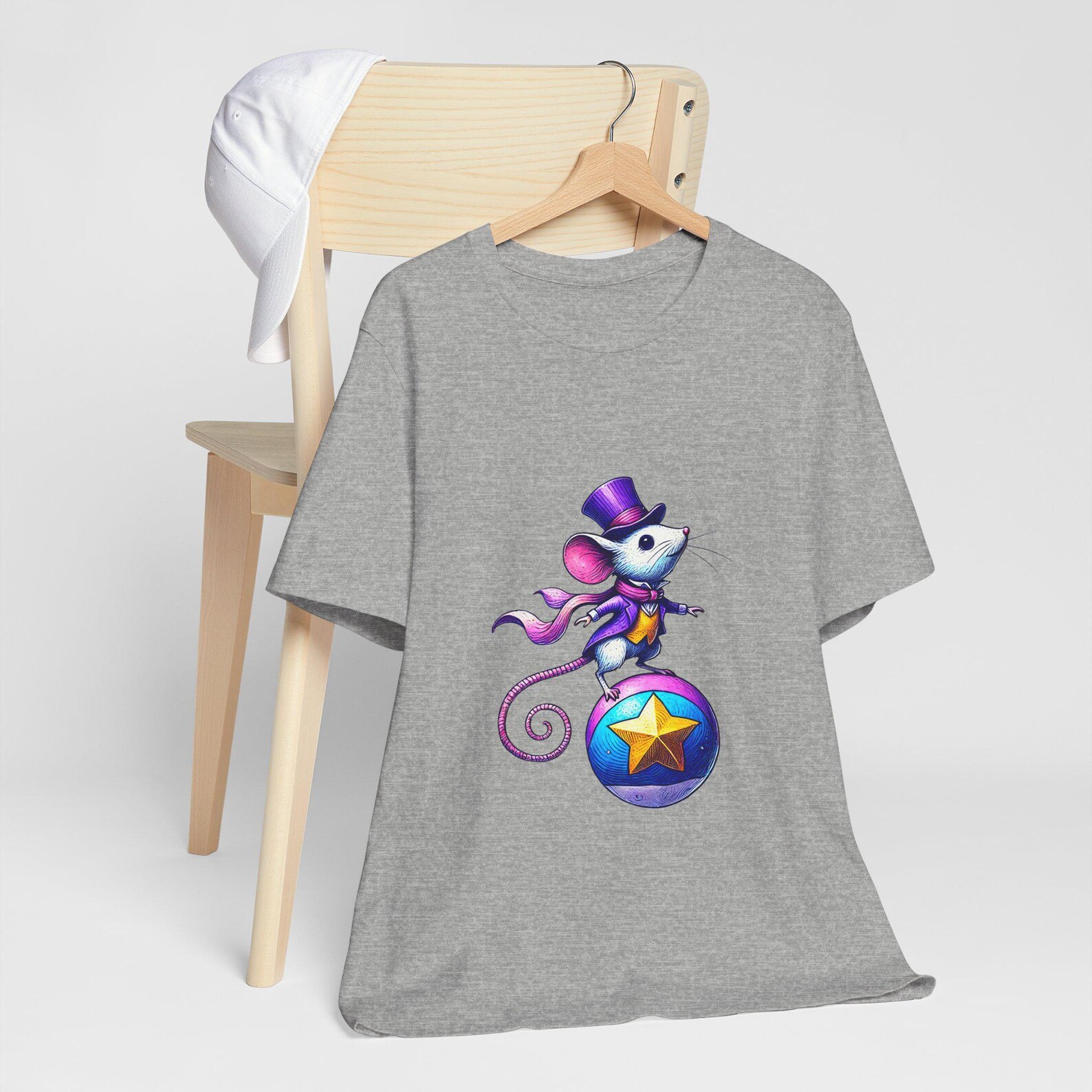 Charming Circus Mouse Unisex T-shirt, Dapper Top Hat Novelty Tee Design ...