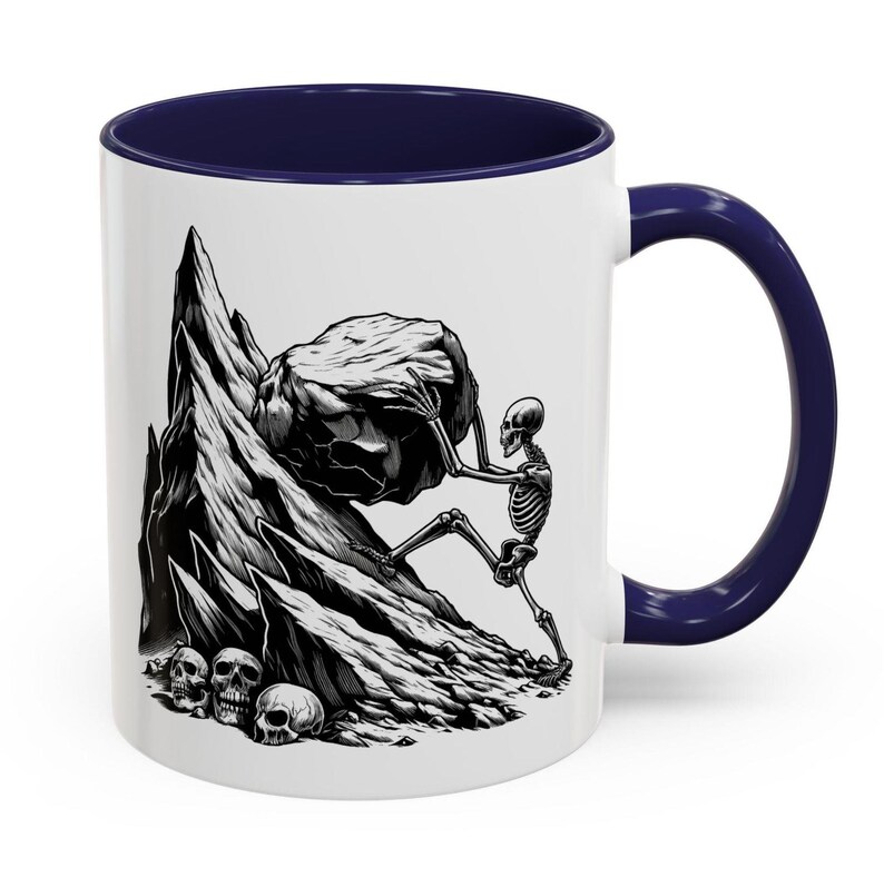 Dark Gothic Sisyphus Skeleton Mug-mythology & Memento Mori Art-vintage ...