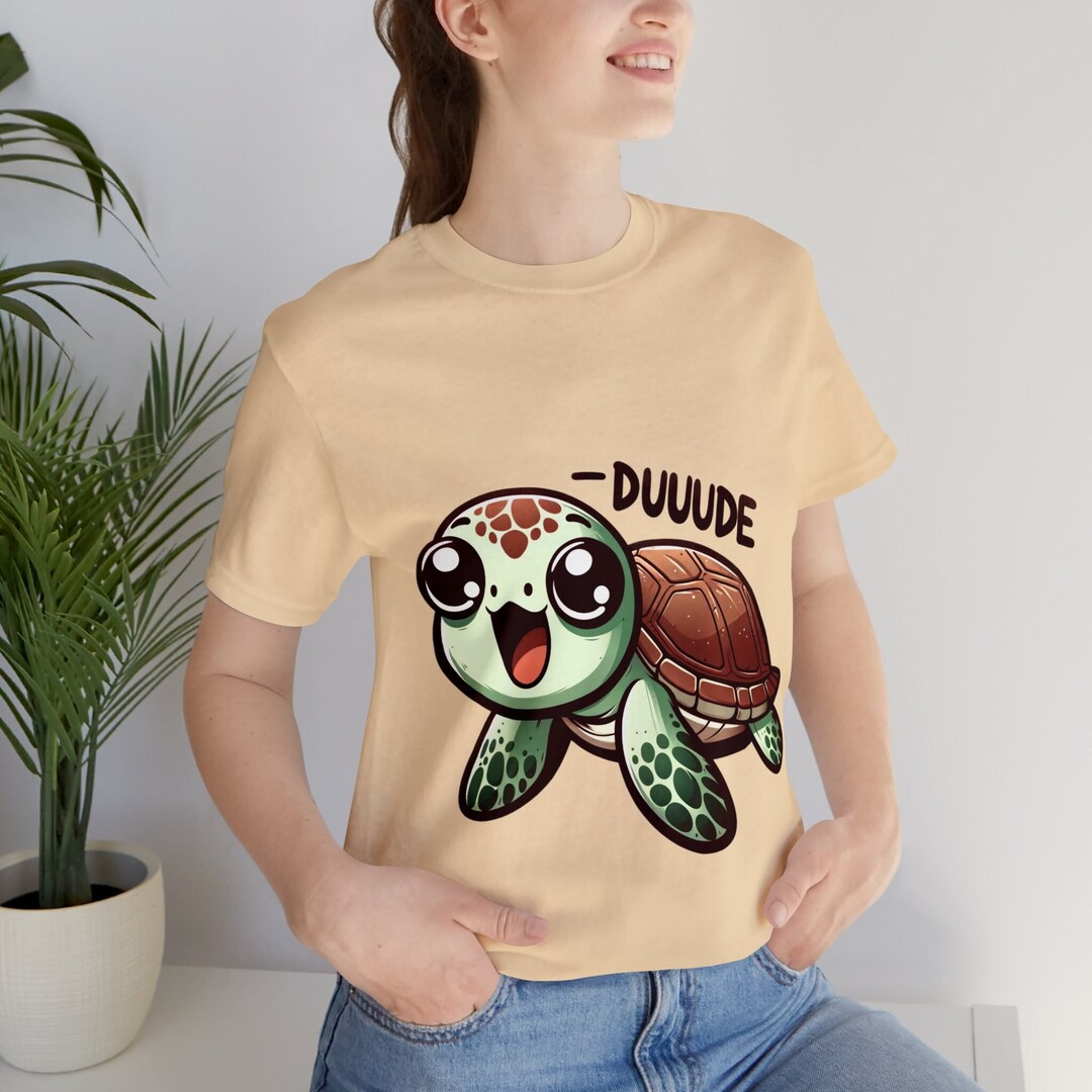 Cute Sea Turtle DUUUUDE T-shirt - Unisex Comfort Fit Shirt, Fun Ocean ...